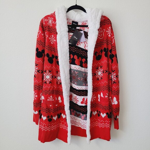 Disney | Sweaters | Disney Mickey Mouse Minnie Mouse Christmas Sherpa ...